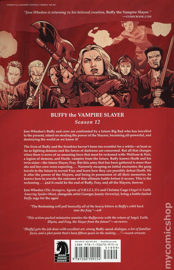 Buffy The Vampire Slayer The Reckoning Tpb 2018 Dark Horse Season 12