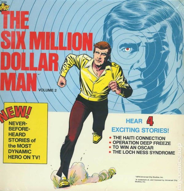 Six Million Dollar Man Lp Record Album 1976 Comic Books