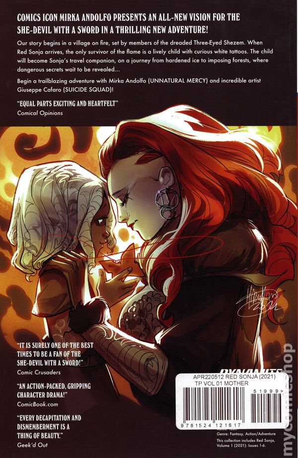 Red Sonja Mother Tpb 2023 Dynamite Comic Books