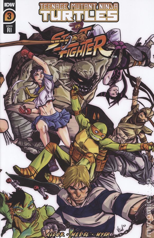 Teenage Mutant Ninja Turtles Vs Street Fighter 2023 Idw 3ria