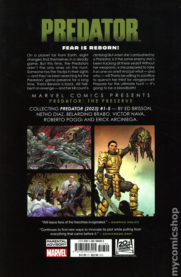 Predator Tpb 2023 Marvel Comic Books