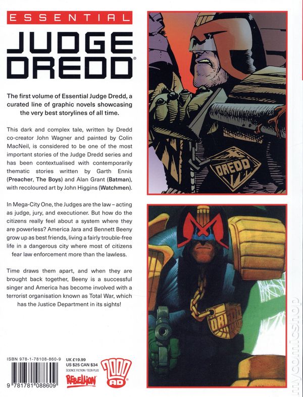 Essential Judge Dredd America Tpb 2020 Rebellion2000 Ad Comic Books