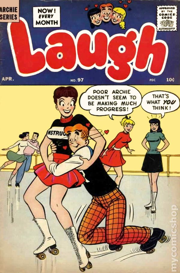 Archie Comics Retro Archie Comic Panel Rollerskating