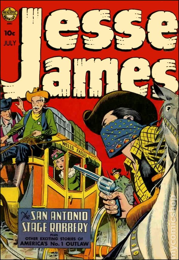 Jesse James 1953 Realistic Comic Books