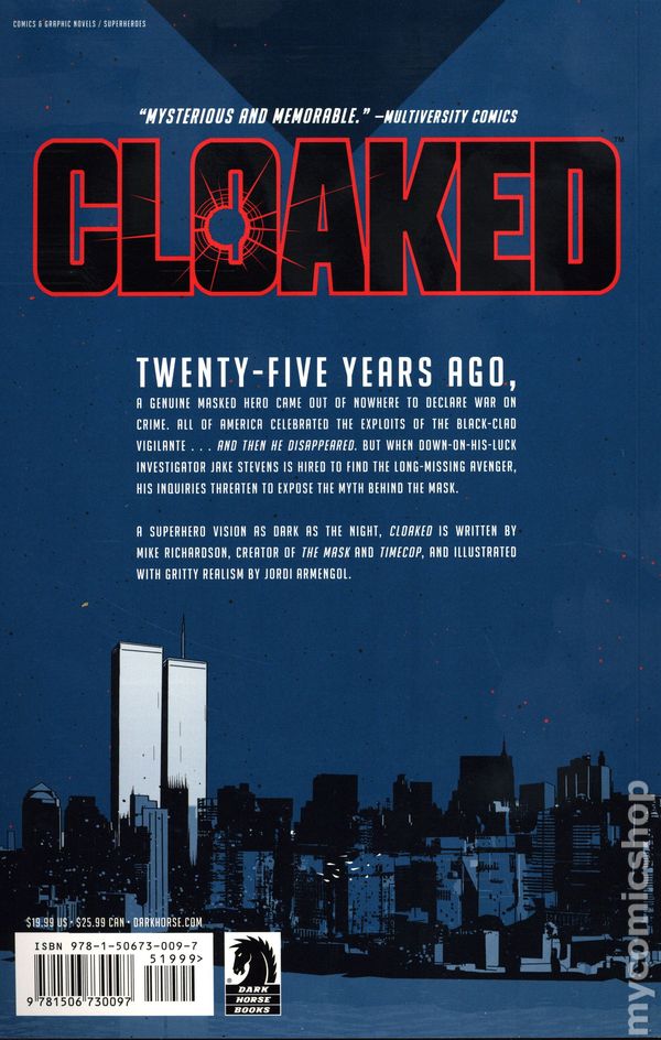 Cloaked Tpb 2022 Dark Horse Comic Books