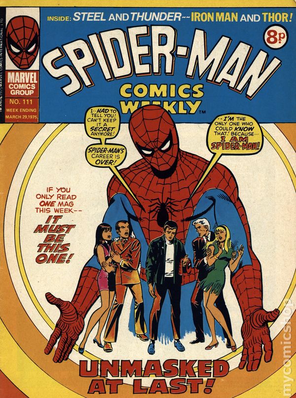 Spider Man Comics Weekly Uk 1973 Magazine Management Comic Books