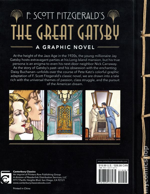 Great Gatsby Hc 2022 Canterbury Classics A Graphic Novel Comic Books