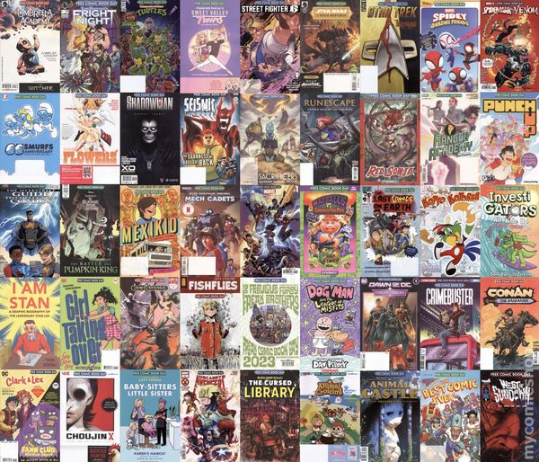 Free Comic Book Day Complete Set Fcbd Comic Books
