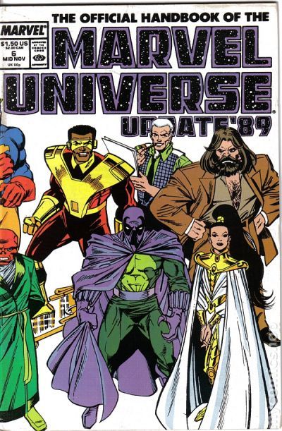 Official Handbook Of The Marvel Universe Update 89 1989 Marvel Comic