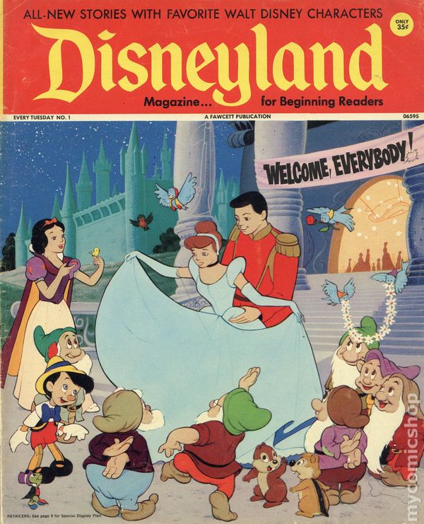 Disneyland Magazine 1972 1974 Fawcett Comic Books