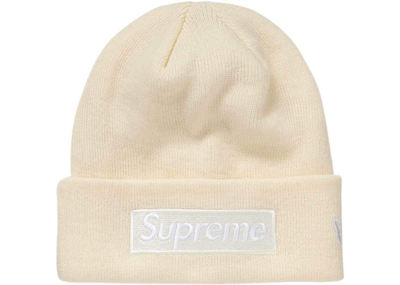 Supreme New Era Box Logo Beanie Fw18 Natural Stockx News