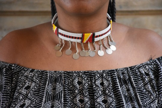 African Choker Necklace Beaded Maasai Choker Necklace Handmade Africa