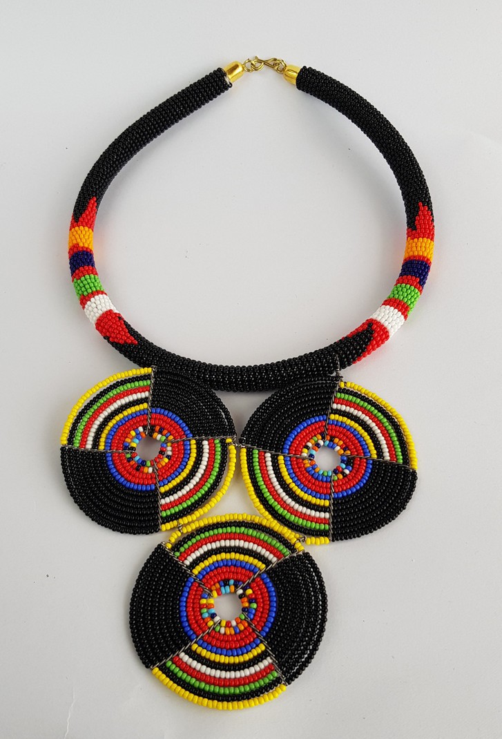 African Style Necklace Black Bead Necklace Pendant Necklace For Women