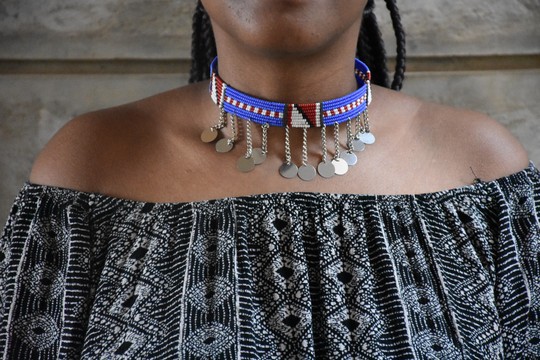 African Choker Necklace Beaded Maasai Choker Necklace Handmade Africa