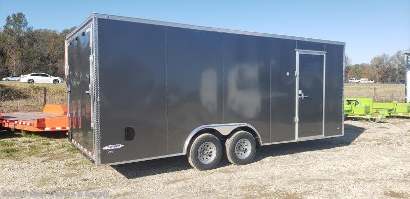 8x20 Cargo Trailer For Sale New Freedom Trailers 85x20 Grey Ramp