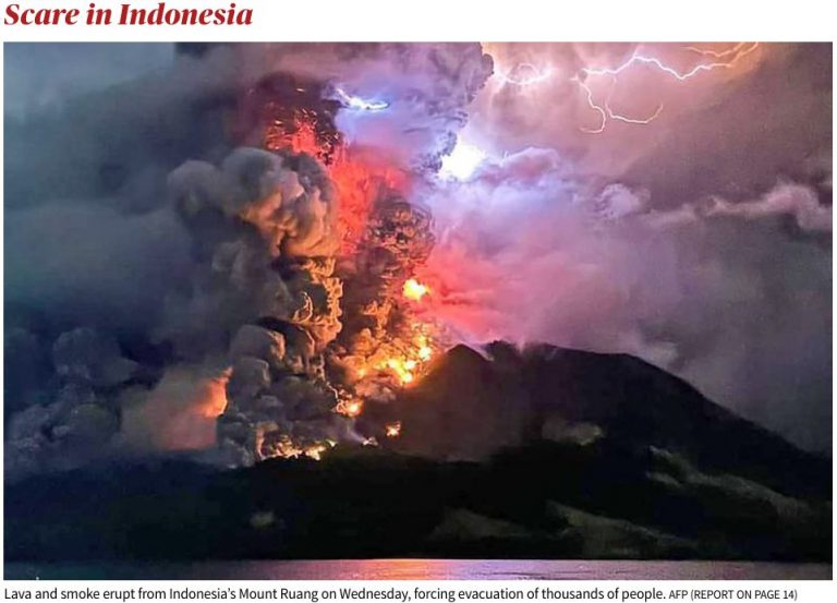 Mount Ruang In Indonesia Erupts Civilsdaily