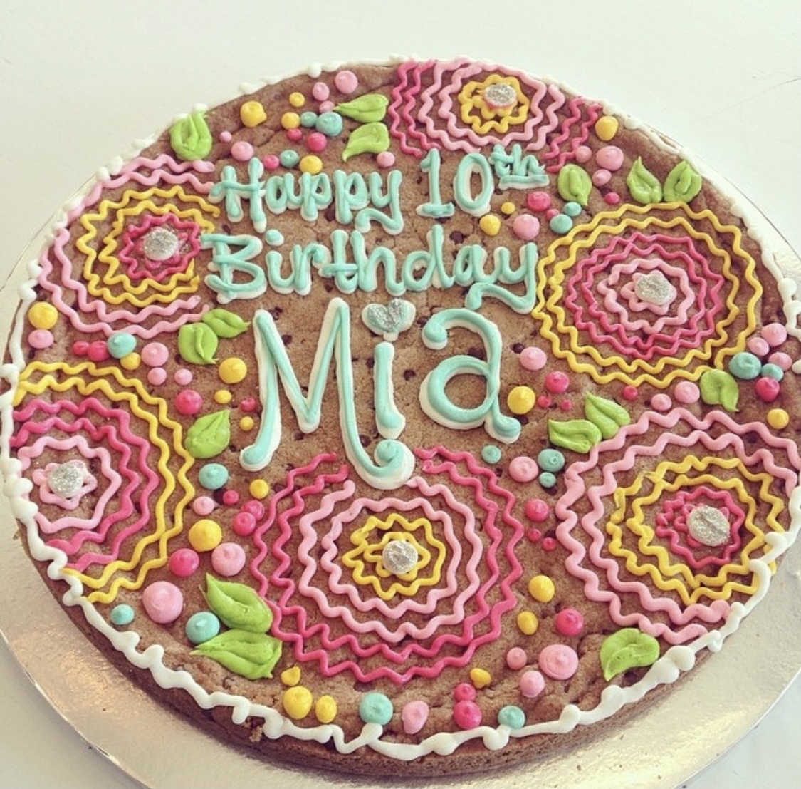 Wiggle Flower Cookie Cake Hayley Cakes And Cookies Hayley Cakes And