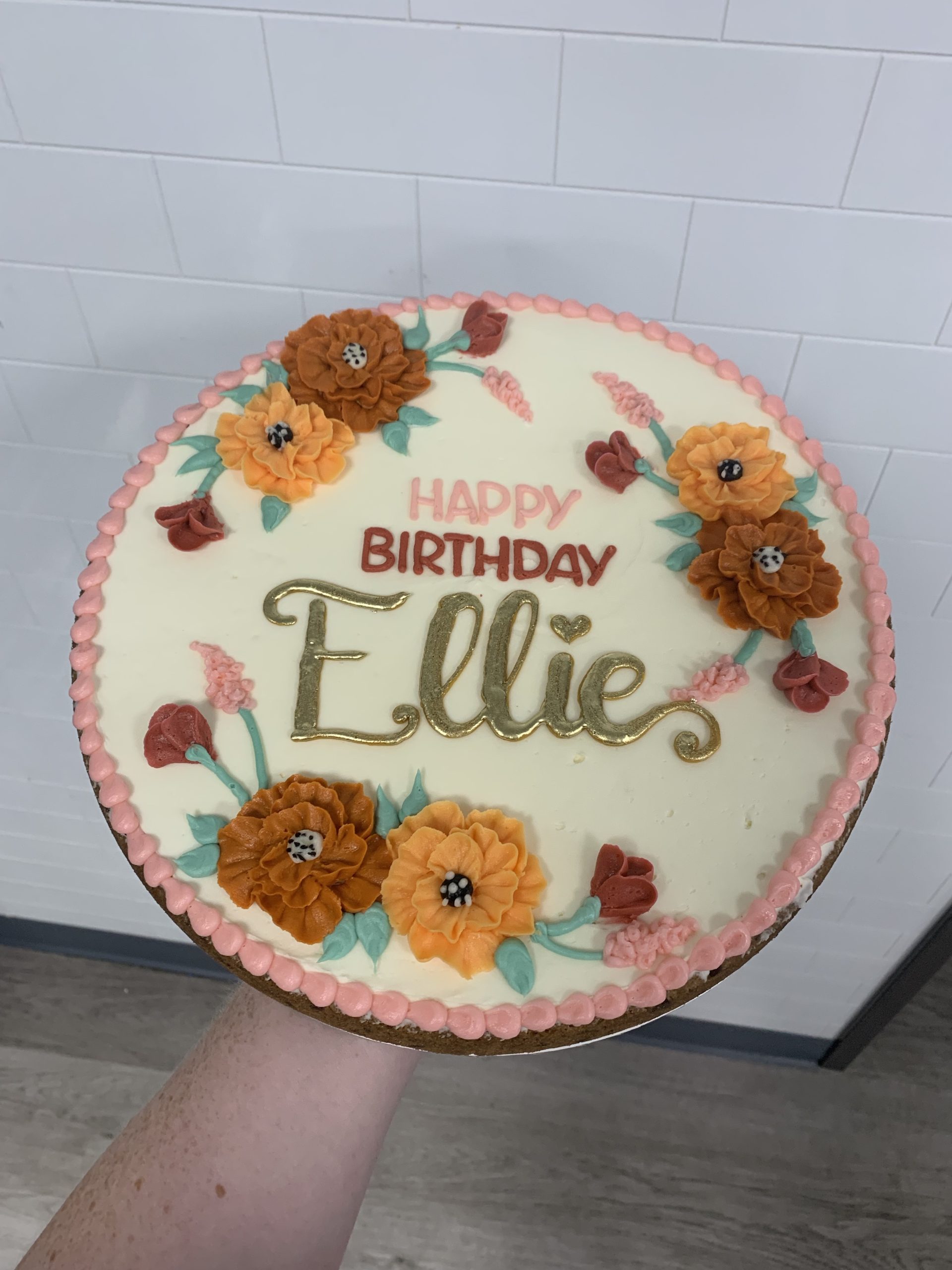 Rustic Floral Cookie Cake Hayley Cakes And Cookies Hayley Cakes And