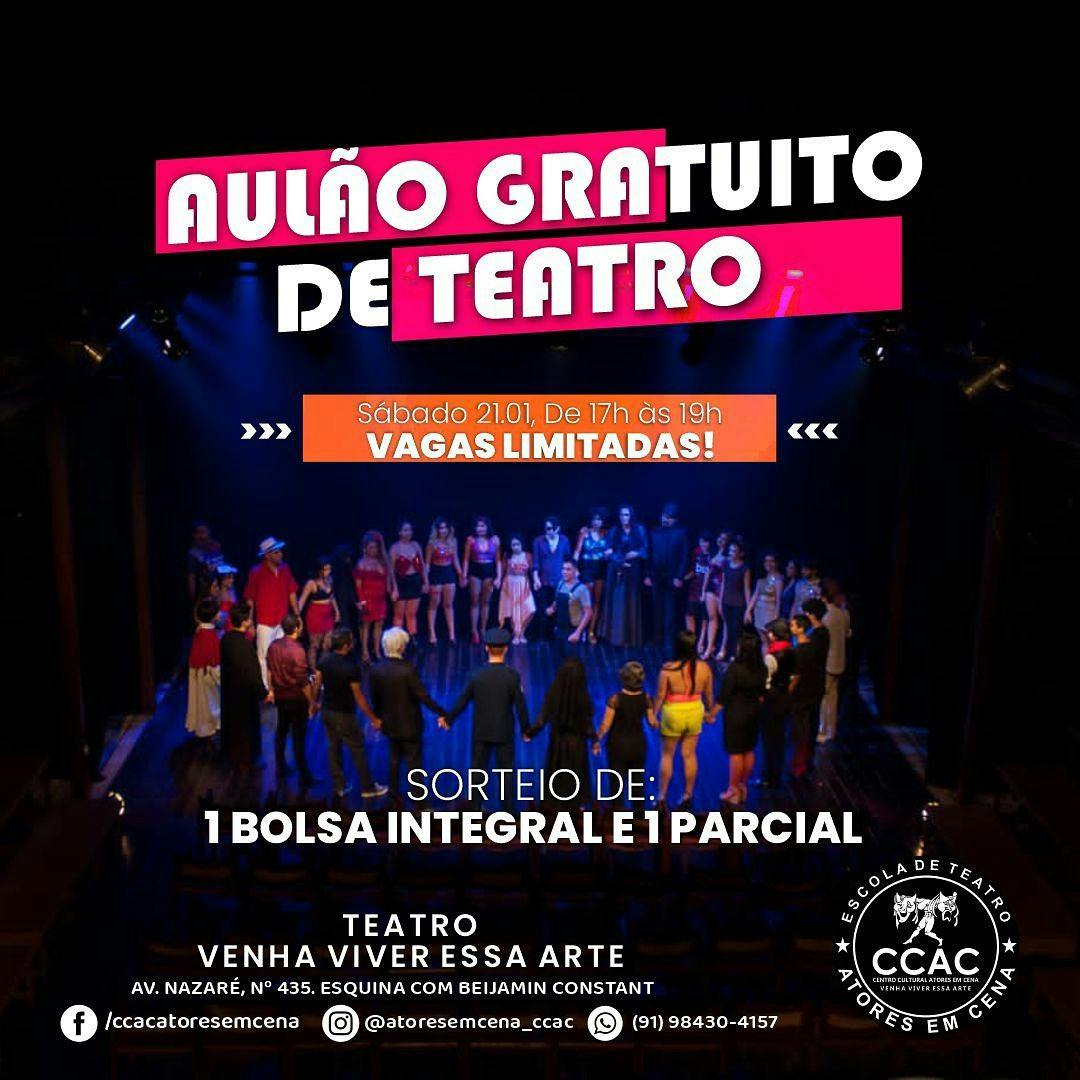 Palco Belém Eventos Aulão Gratuito De Teatro