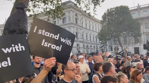 Thousands Attend London Vigil In Solidarity With Israel After Hamas