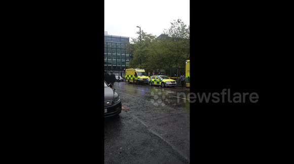 Heavy Police Presence At Piccadilly Gardens After Five People Stabbed