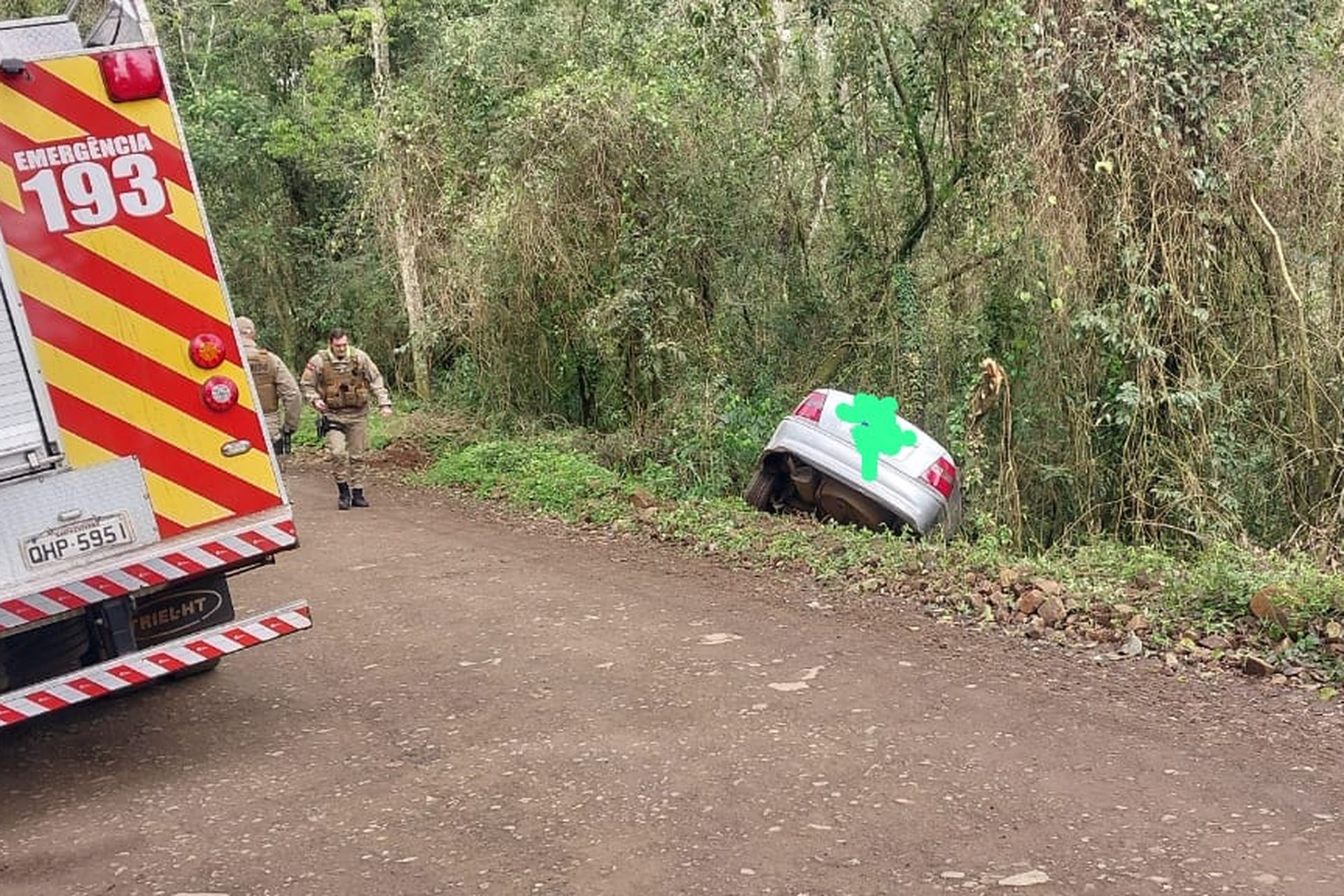 Homem é Socorrido Após Saída De Pista No Interior De Itapiranga