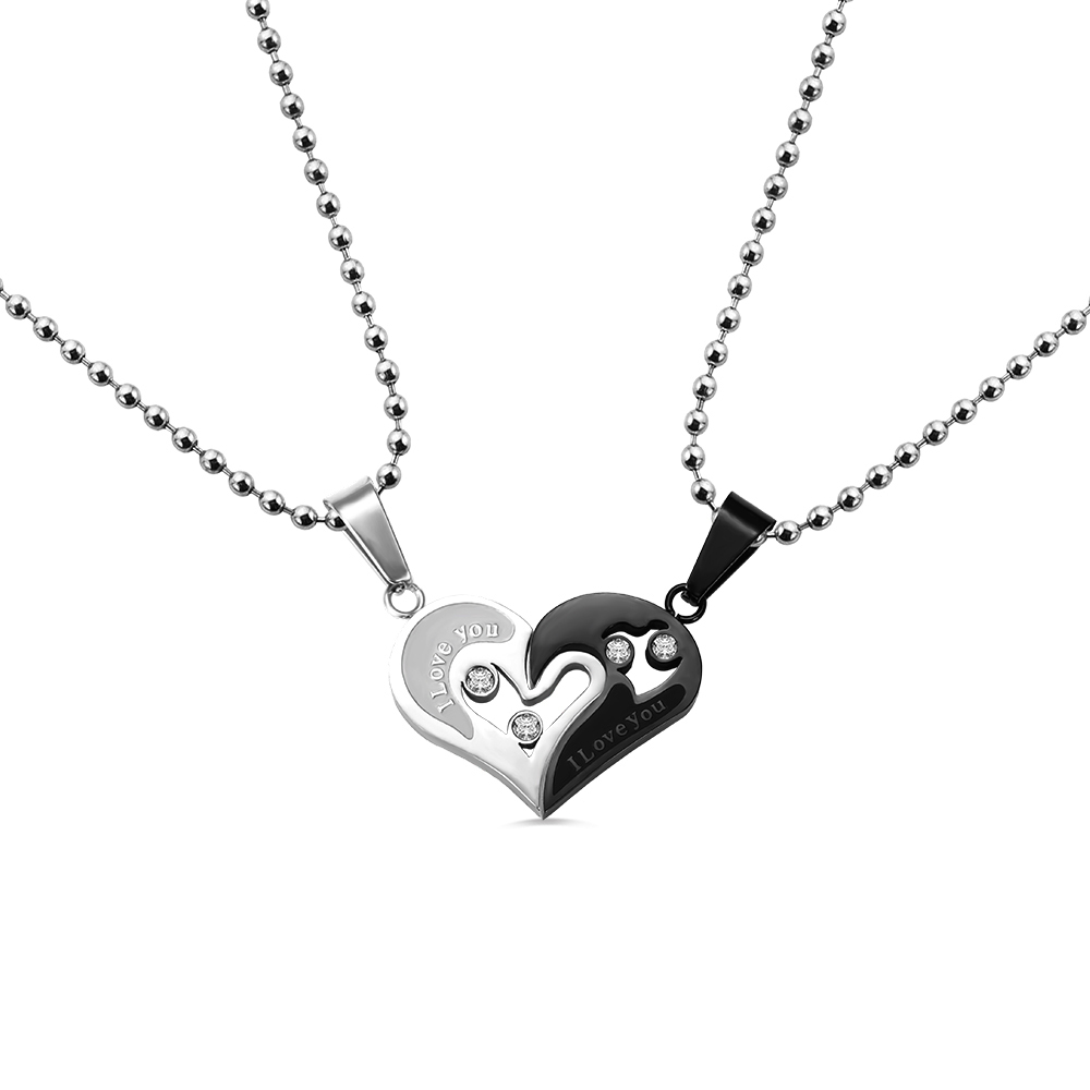 Personalized Breakable Heart Necklace For Couple Getnamenecklace