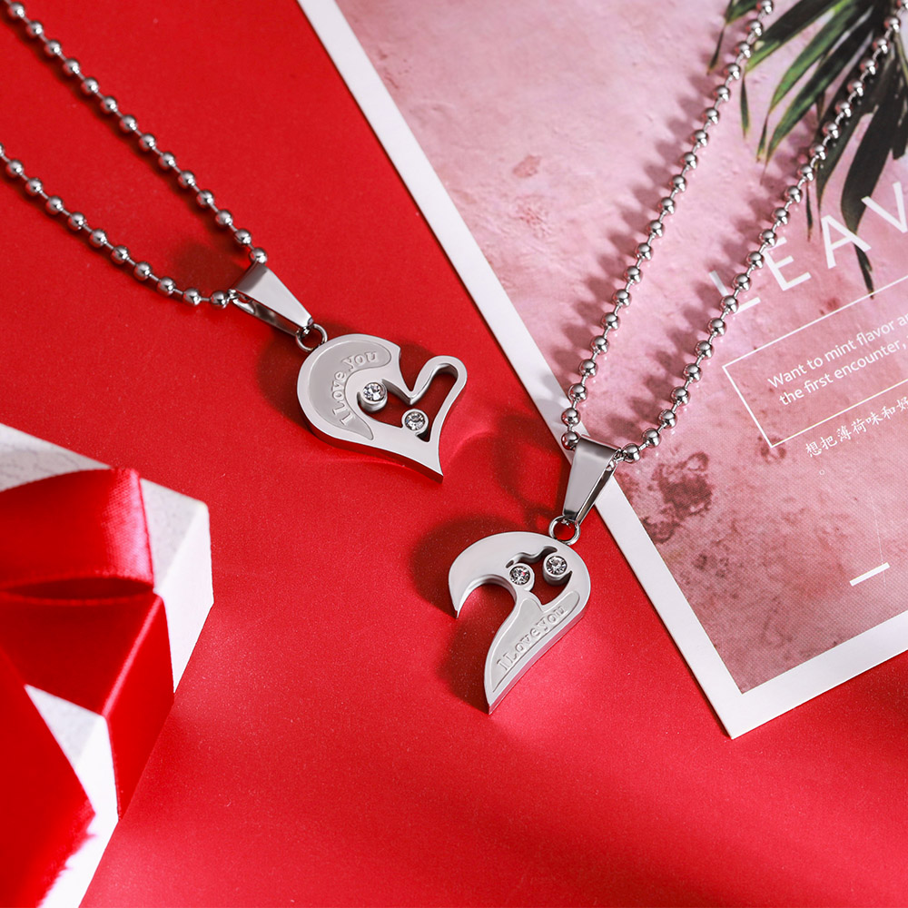 Personalized Breakable Heart Necklace For Couple Getnamenecklace