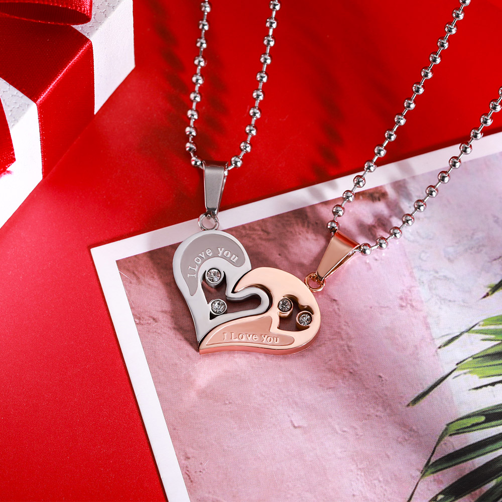 Personalized Breakable Heart Necklace For Couple Getnamenecklace