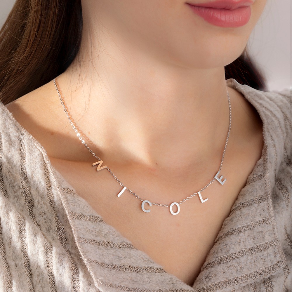 Collier Personnalisé Avec Nom Initial De 1 à 8 Collier De Lettres En