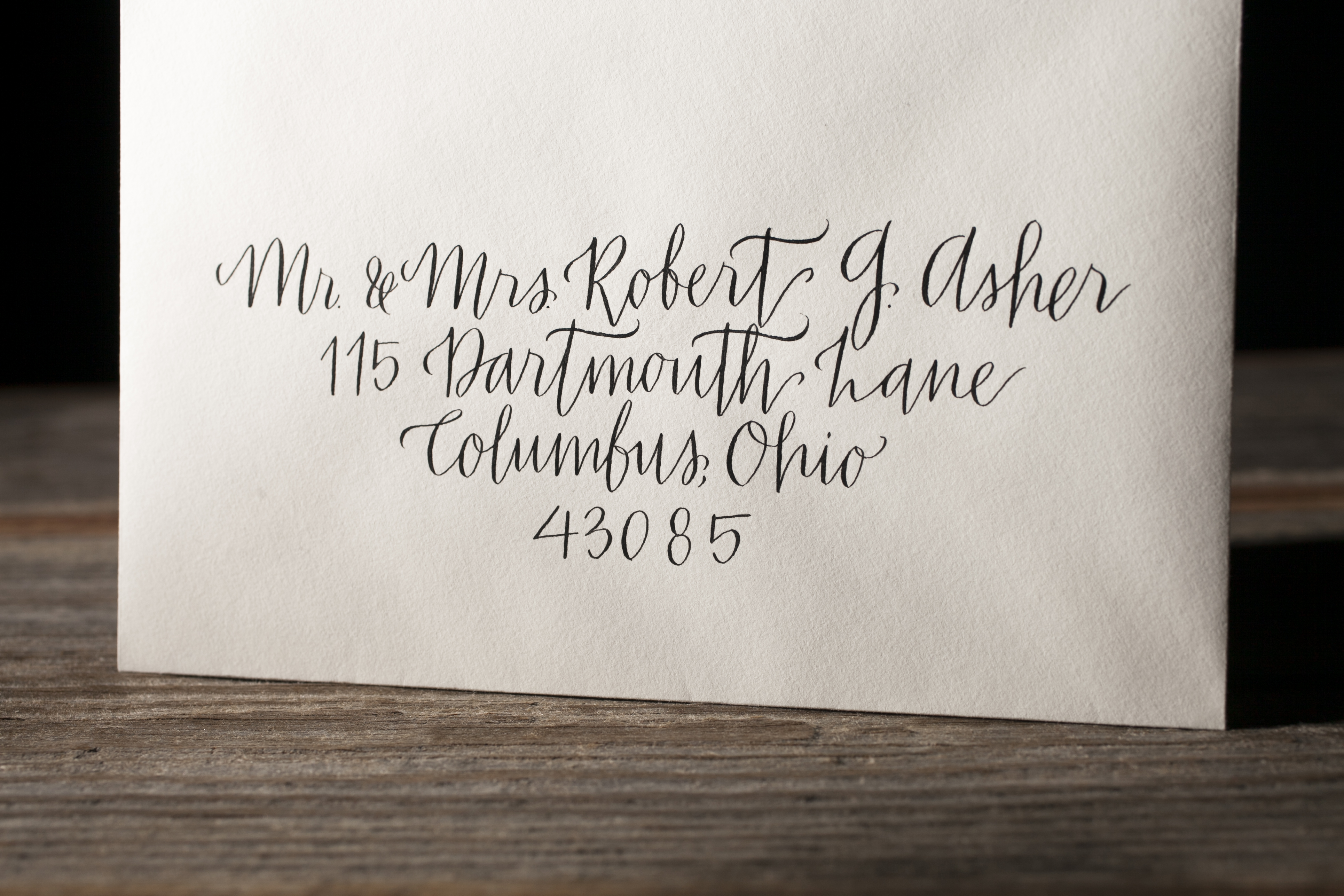 Calligraphy Addressing For Wedding Invitation Envelopes And More