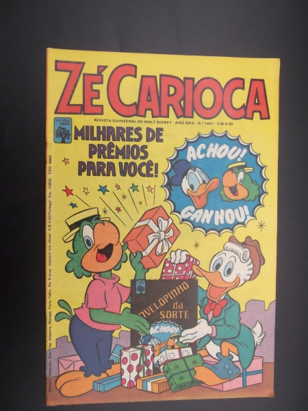 Gibi Ou Hq Zé Carioca Nº 1357 Ano 1977 Editora Abri