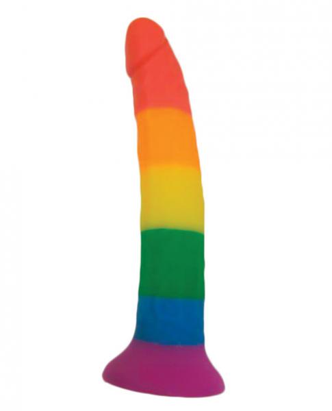 Rainbow Power Drive 7 Inches Strap On Dildo With Harness Silicone On