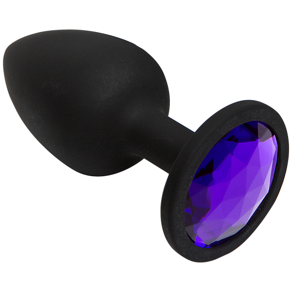 Booty Bling Small Black Plug Purple Stone On Literotica