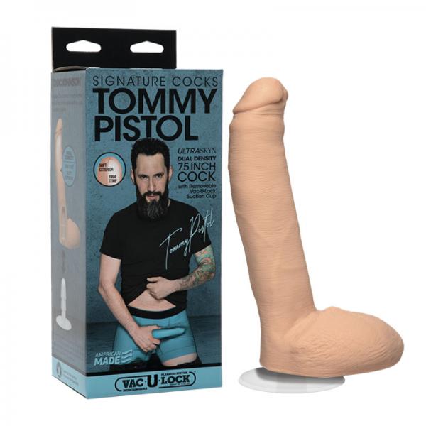 Signature Cocks Tommy Pistol 75 Inch Ultraskyn Cock With Removable Vac