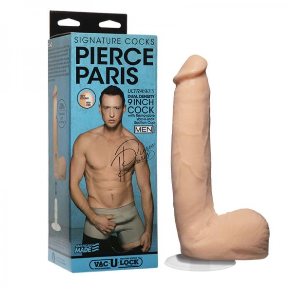 Signature Cocks Pierce Paris 9 Inch Ultraskyn Cock With Removable Vac U