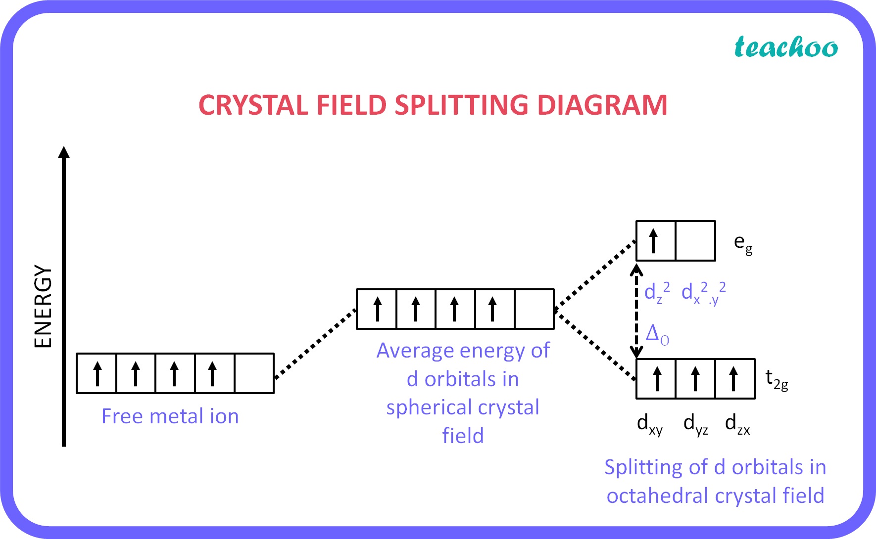 Chemistry Class 12 Sqp Draw The Crystal Field Splitting Diagram For