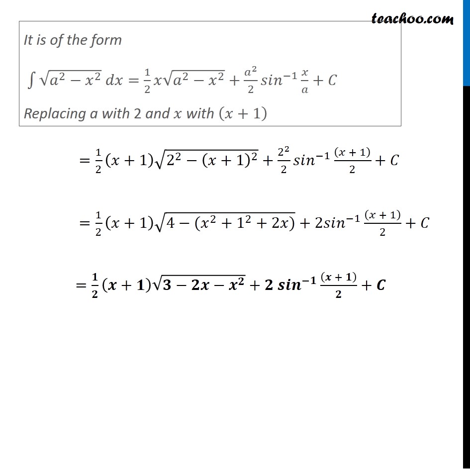 Example 24 Find Integral Root 3 2x X2 Dx Teachoo