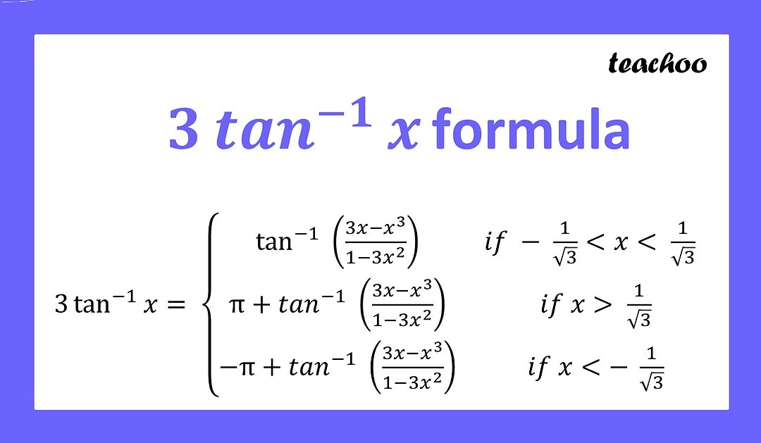 Inverse Trigonometry Formulas With Examples Teachoo Formulae Bas