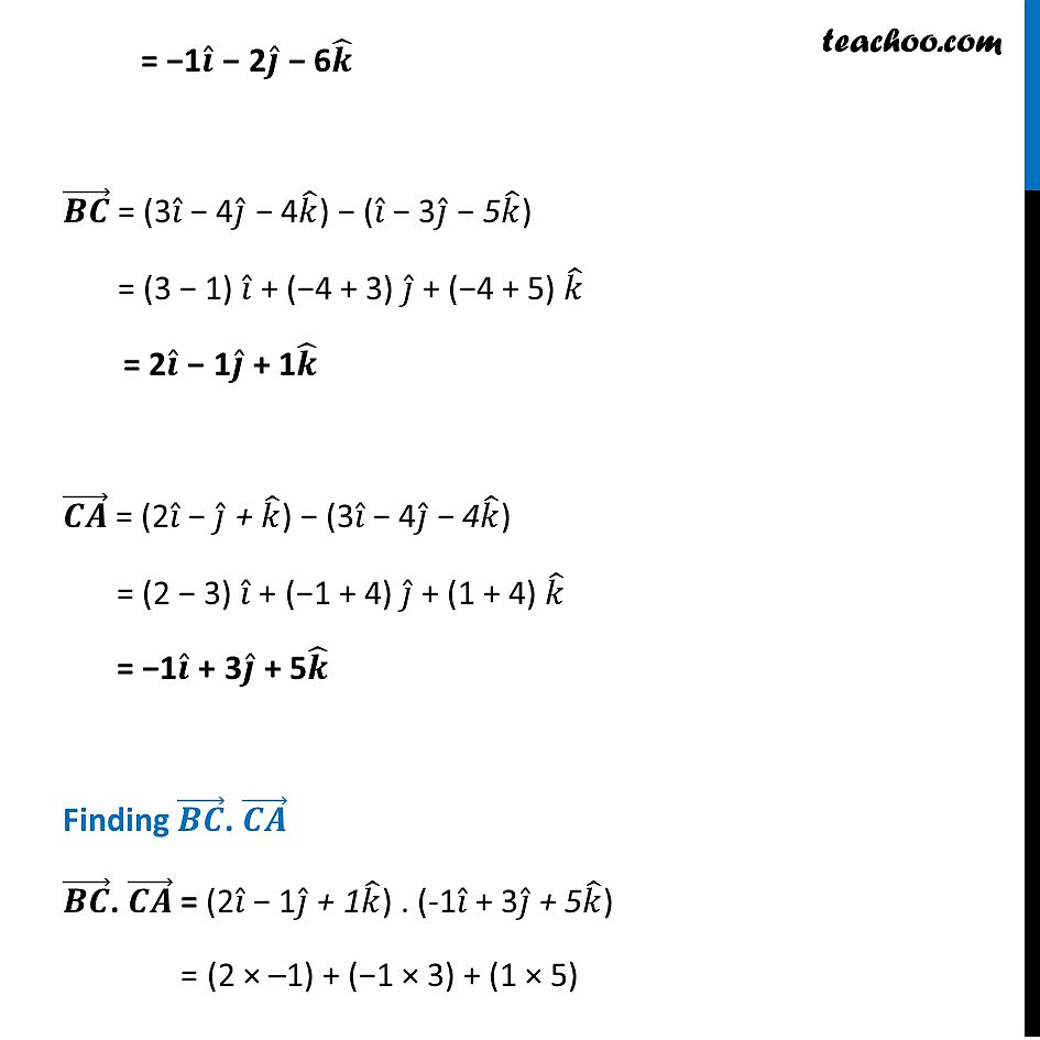 Example 12 Show That Points A2i J K Bi 3j 5k C 3i 4j