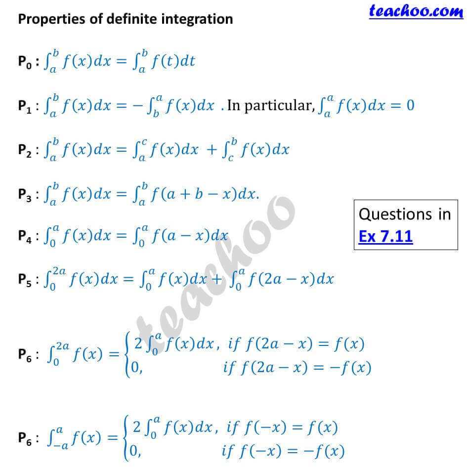 Integration Formulas Trig Definite Integrals Class 12 Pdf