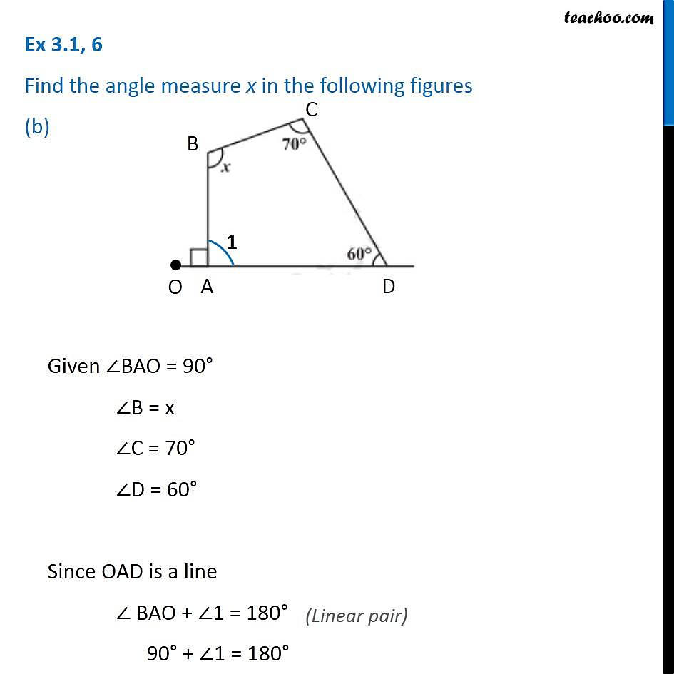 Question 4 B Find Angle Measure X In The Figure Teachoo Class 8