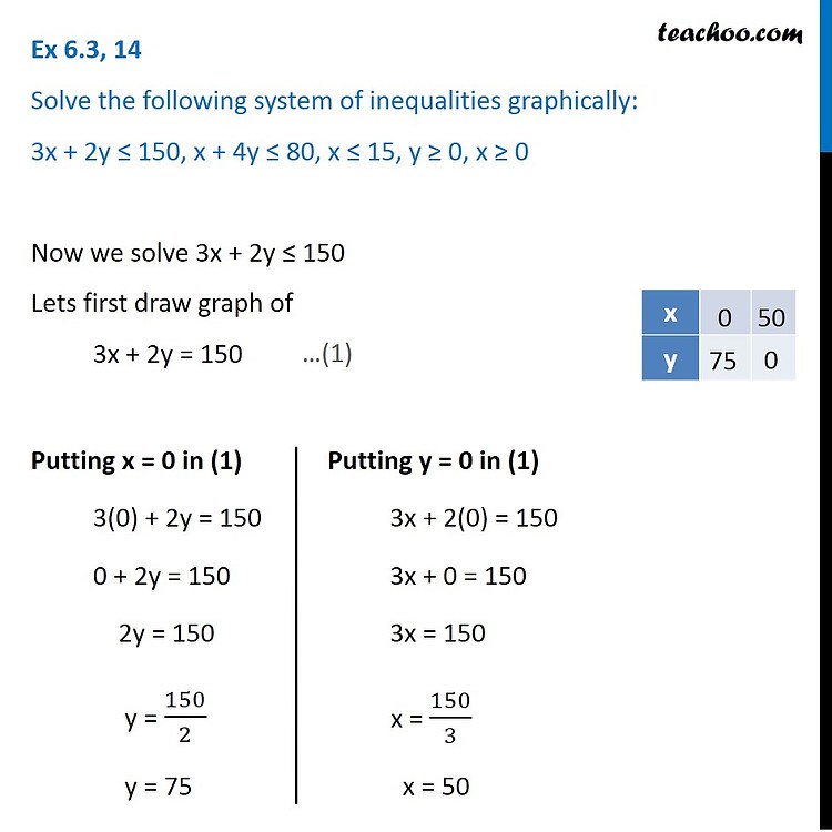 Question 14 Solve Graphically 3x 2y