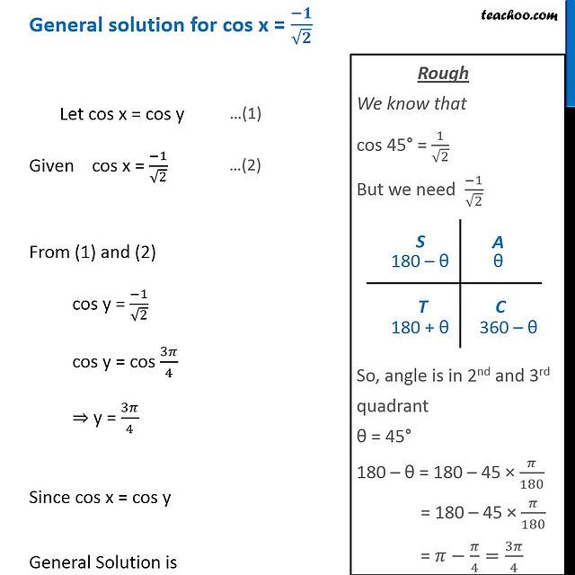 Finding General Solutions Trigonometry With Examples And Questions