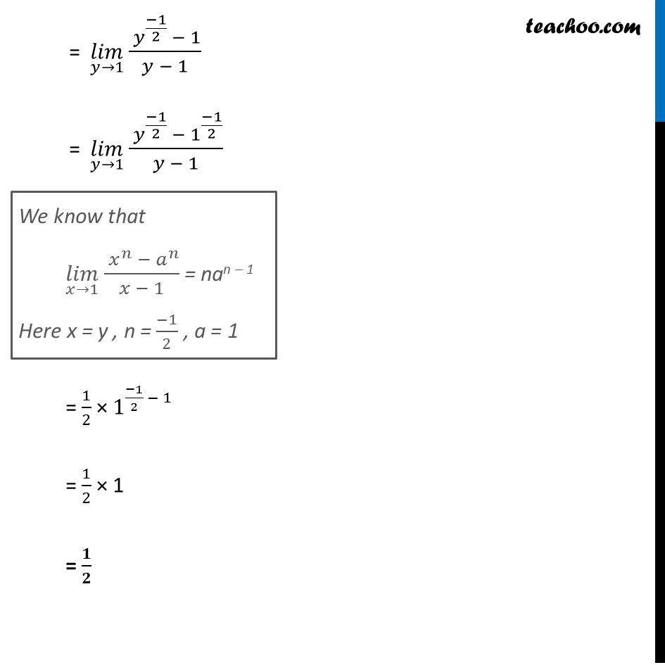 Example 3 Evaluate Limit Lim X → 0 √1 X 1 X Teachoo