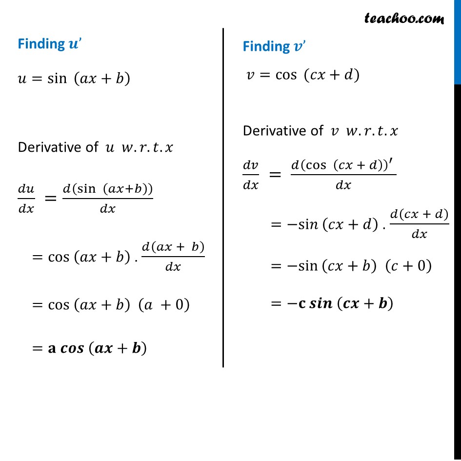 Ex 52 5 Differentiate Sinaxbcoscxd Class 12 Cbse