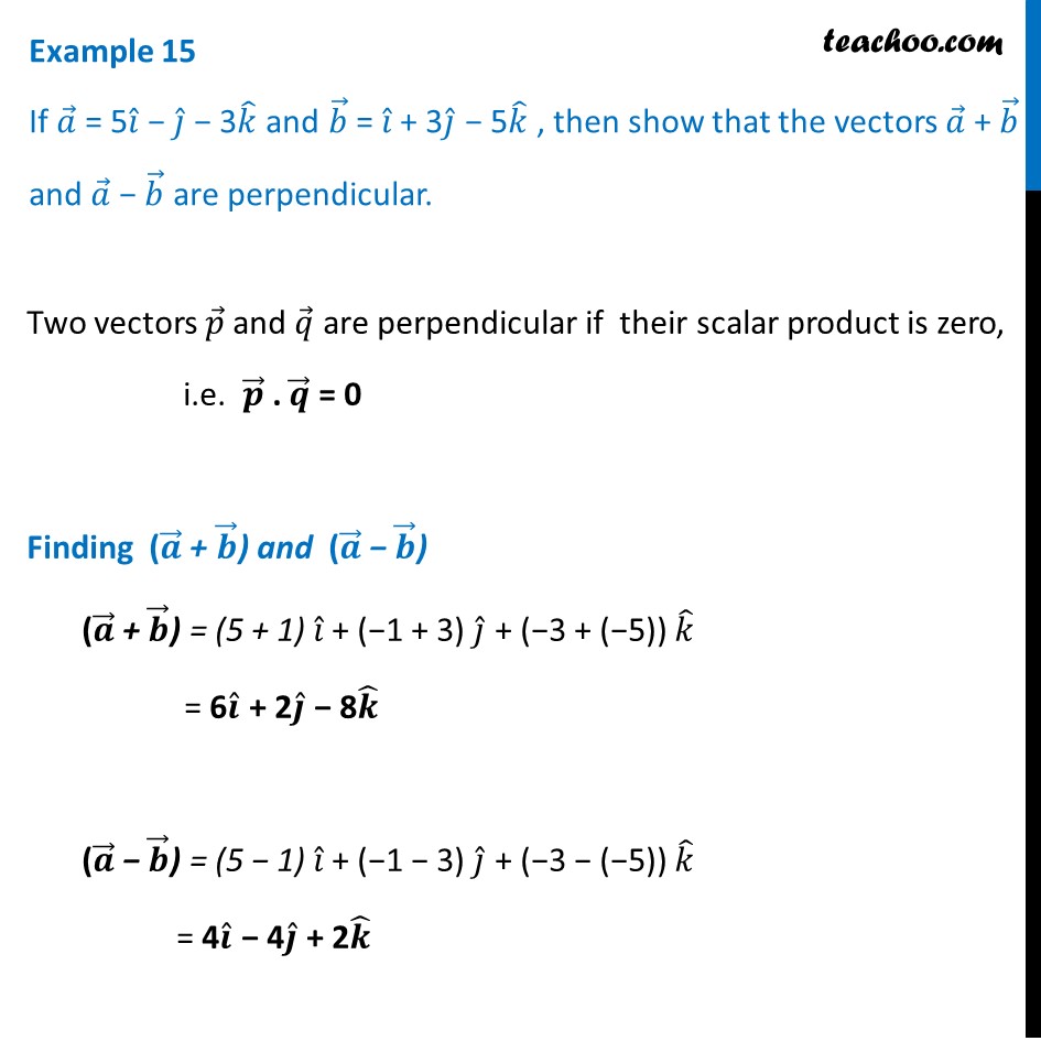 Orthogonal Vectors Dot Product