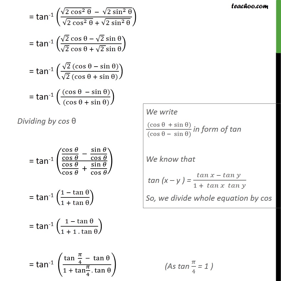 Misc 11 Chapter 2 Class 12 Inverse Trigonometry Tan 1