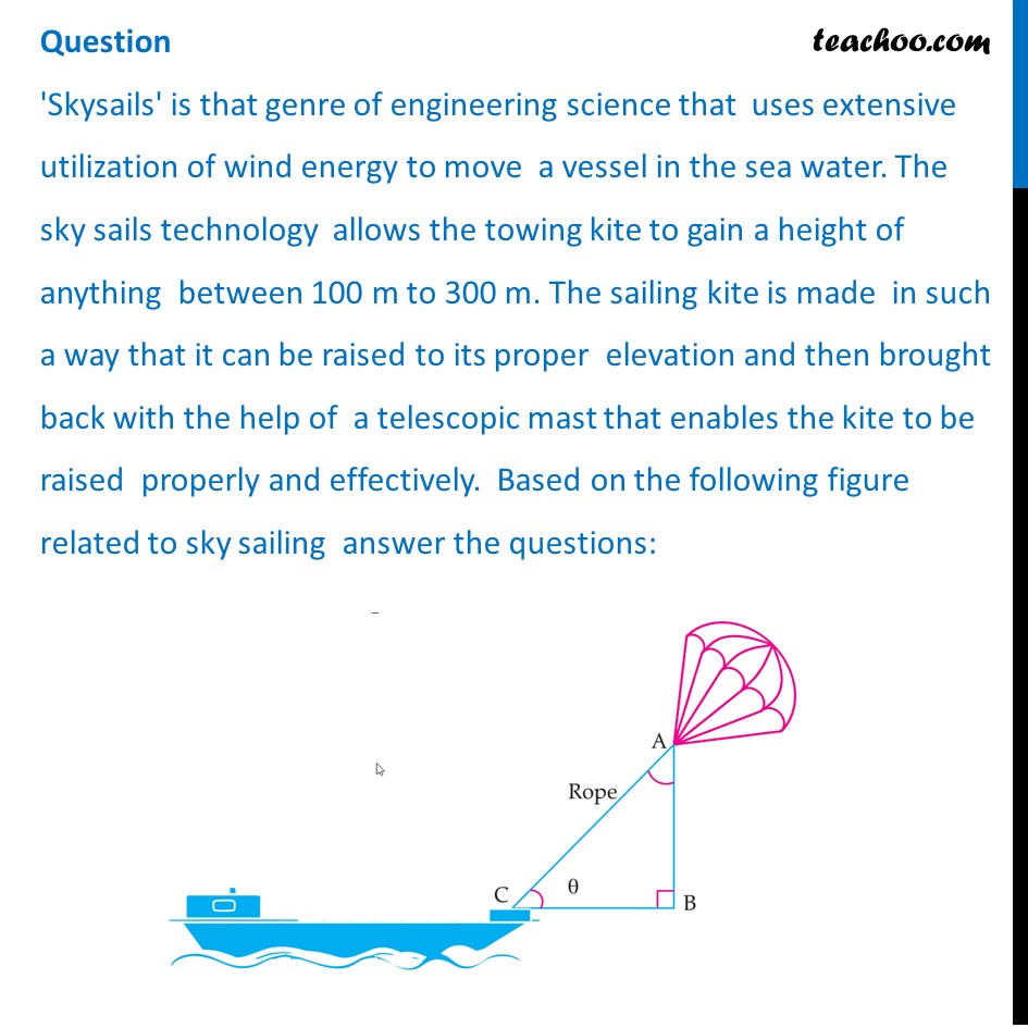 Case Based Mcq Trigonometry Class 10 Skysails Is That Genre Of