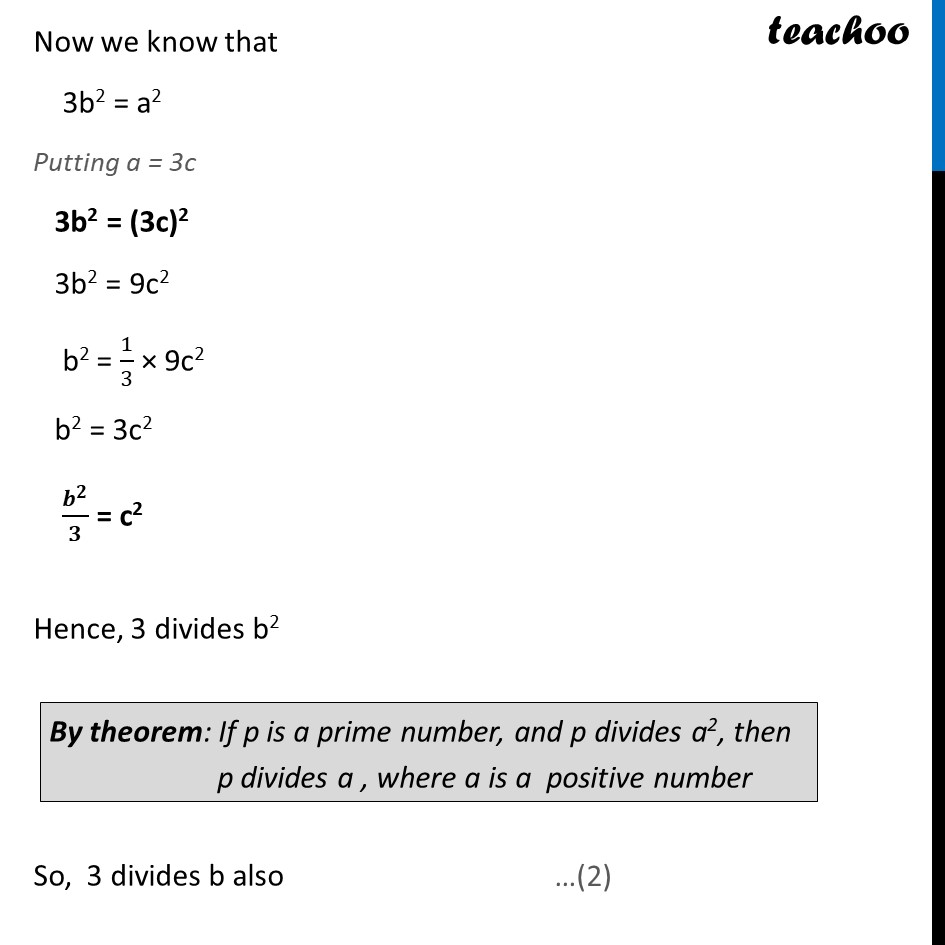 Example 5 Prove That Root 3 Is Irrational Chapter 1 Examples